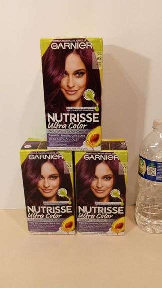 3 NEW Garnier Nutrisse Ultra Color Ultra Bold Violet Permanent Hair ...