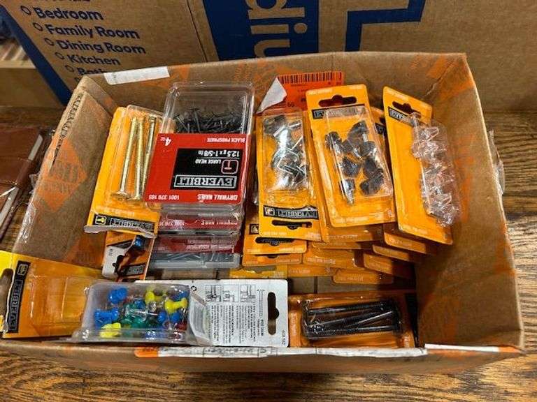 Large Assortment of New Hardware Shelf Pins, Nails, Bolts, etc - Trice Auctions