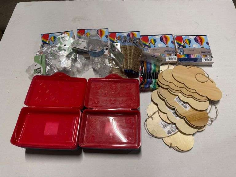 Assorted Craft Materials and Storage Boxes Set - Trice Auctions