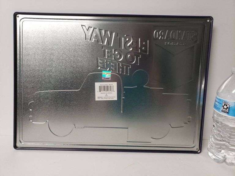 Chevron Gasoline Standard Station Metal Sign - Trice Auctions