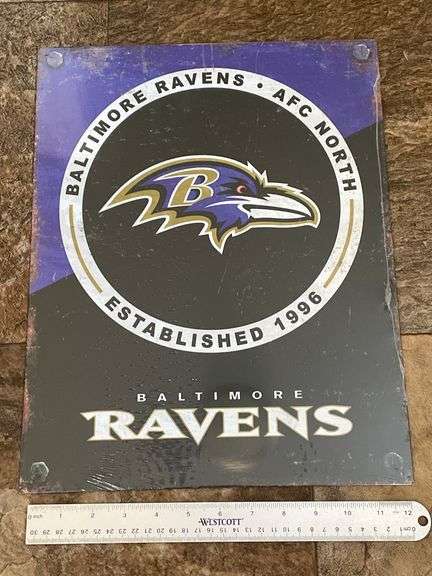 Metal Baltimore Ravens Sign (New Sealed) - Trice Auctions