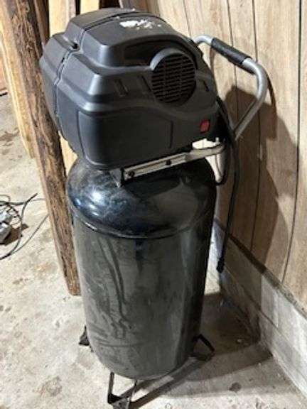 Large Husky Air Compressor Missing Wheel - Trice Auctions