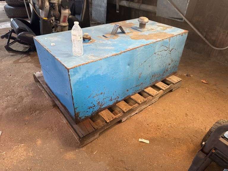 Large Blue Metal Fuel Tank - Trice Auctions