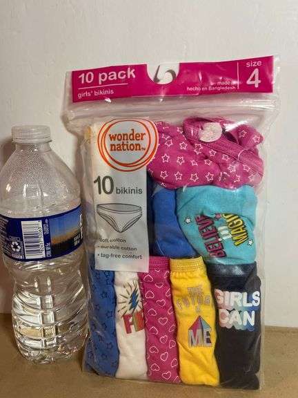 NEW Girls 10 Pack Bikini Panties Size 4 - Trice Auctions