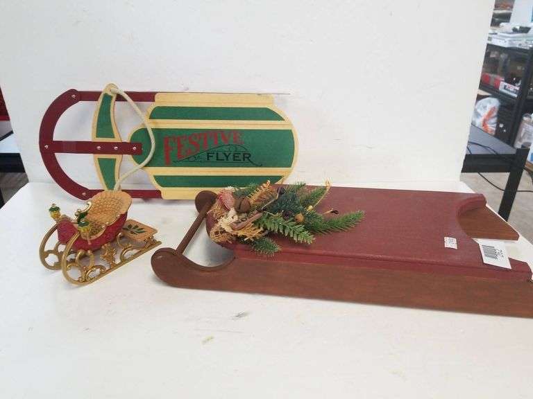 Decorative Sleds and Miniature Sleigh - Trice Auctions