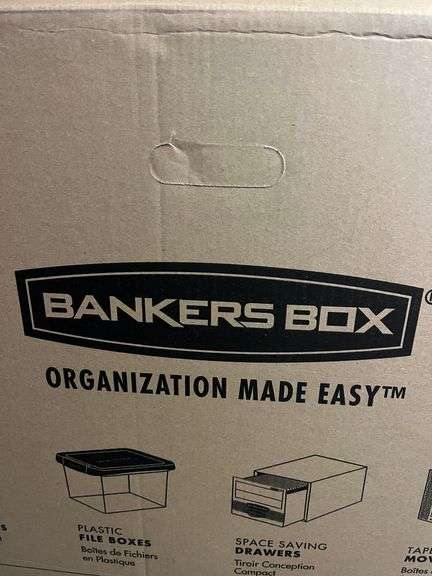 NEW 12 ct Bankers Boxes File Boxes With Lids - Trice Auctions