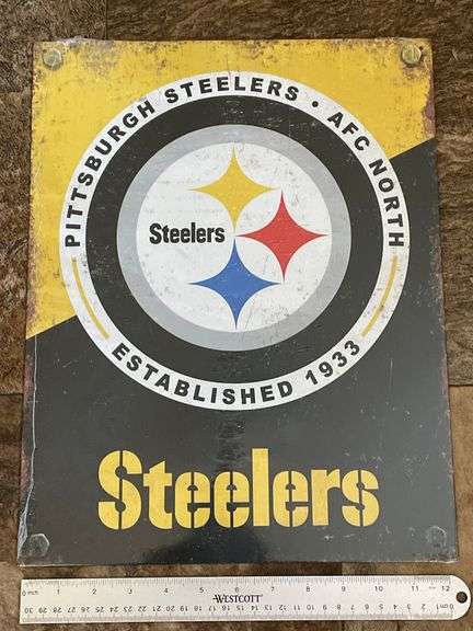 Metal Pittsburgh Steelers Sign (New Sealed) - Trice Auctions