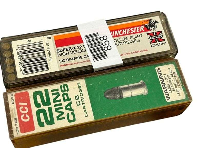 .22 Hollow Point and Mini Caps 95% Full Boxes (2) - Trice Auctions