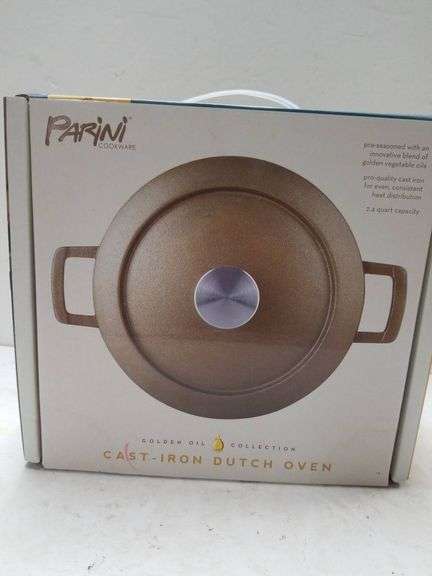 Parini Golden Oil Cast Iron Dutch Oven - Trice Auctions
