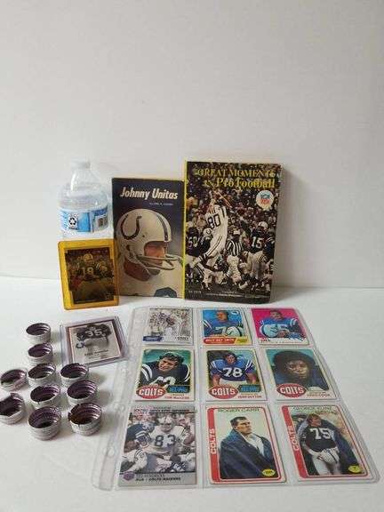 23 Piece Lot Baltimore Colts Memorabilia with Cards, Caps, and Books ...