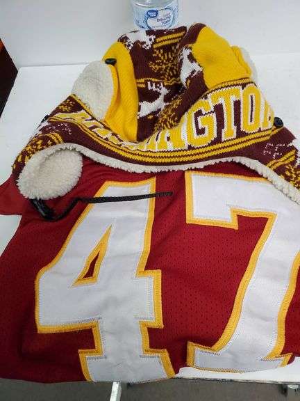 Chris Cooley #47 NFL Jersey and Washington Knit Hat - Trice Auctions