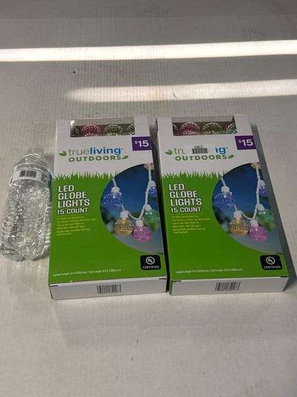 True Living Outdoors LED Globe Lights (2 Boxes) - Trice Auctions