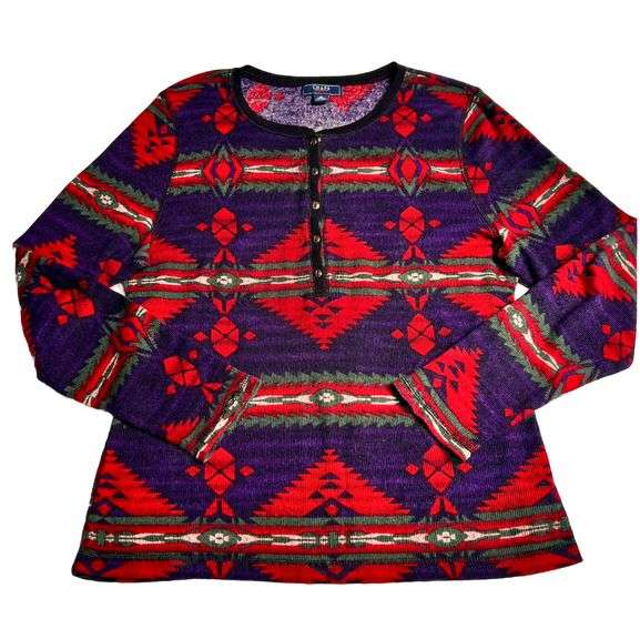 Chaps Denim Women’s Southwestern Henley M - Trice Auctions