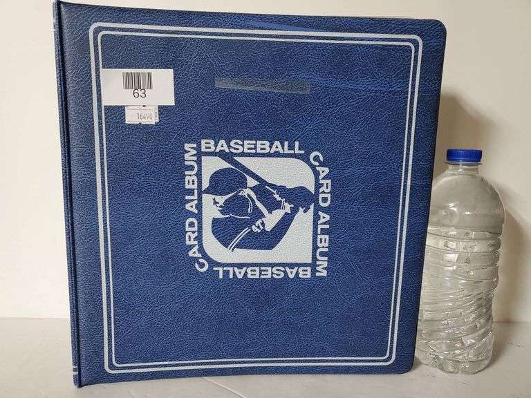 Blue Baseball Card Album With Assorted Cards Featuring MLB Teams and ...