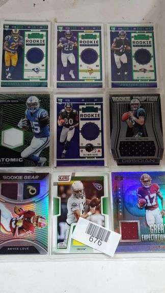 Football Rookie Cards with Memorabilia Inserts - Trice Auctions