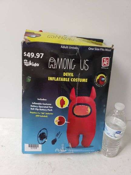 Among Us Devil Inflatable Costume With Battery Operated Fan - Trice ...