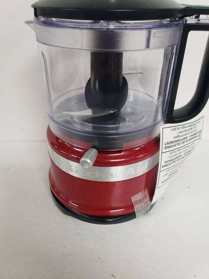 Never Used Red KitchenAid Chopper With Transparent Bowl - Trice Auctions