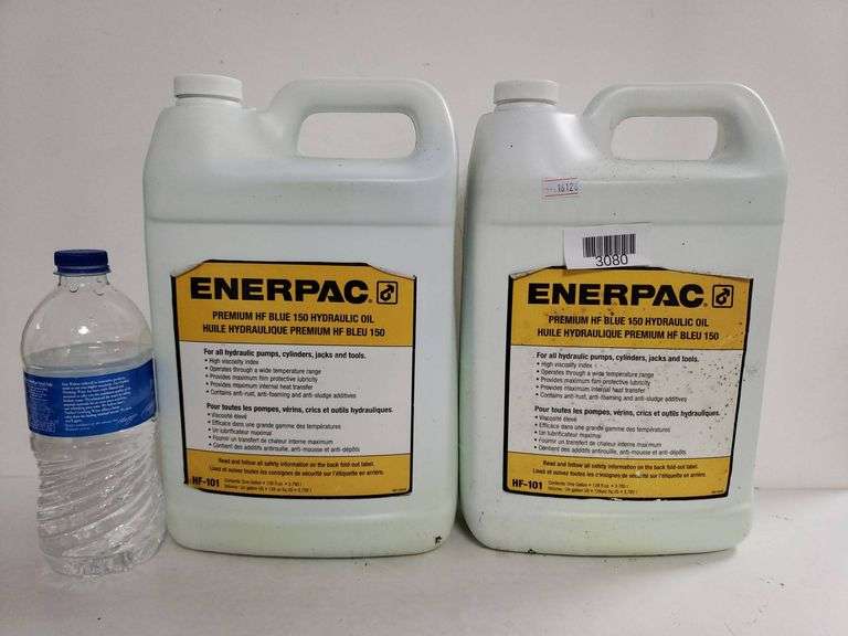 2 Piece Lot of Enerpac Premium HF Blue 150 Hydraulic Oil - Trice Auctions