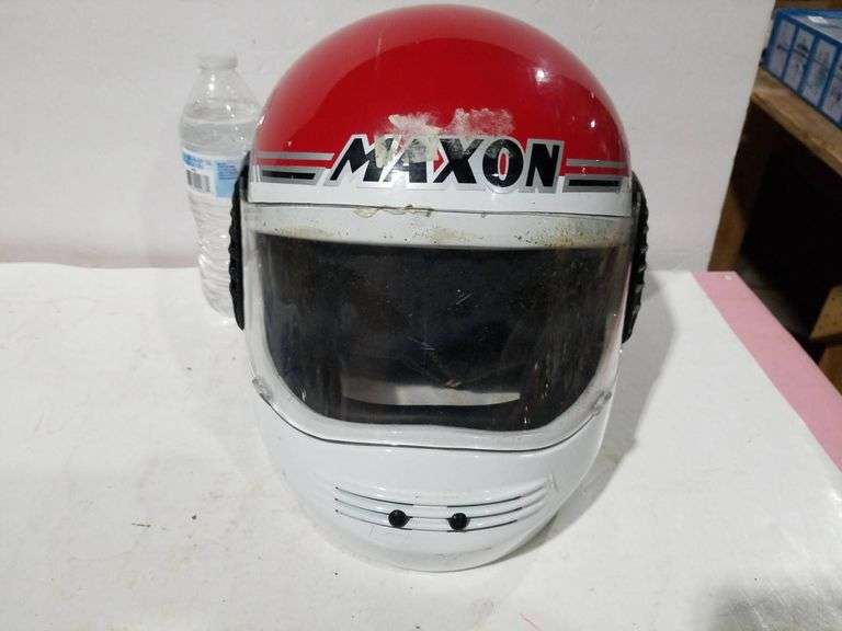 Maxon XR-70 Dual Vent System Red and White Full-Face Helmet - Trice ...