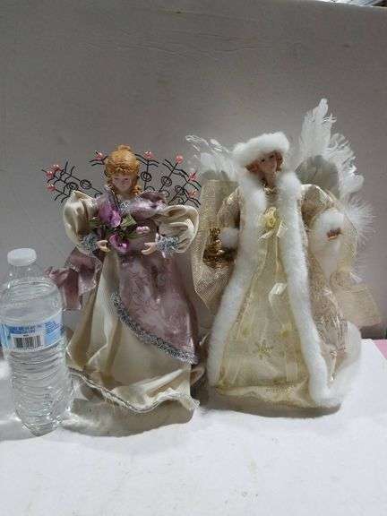 Two Angel-Themed Tree Toppers with Decorative Details - Trice Auctions