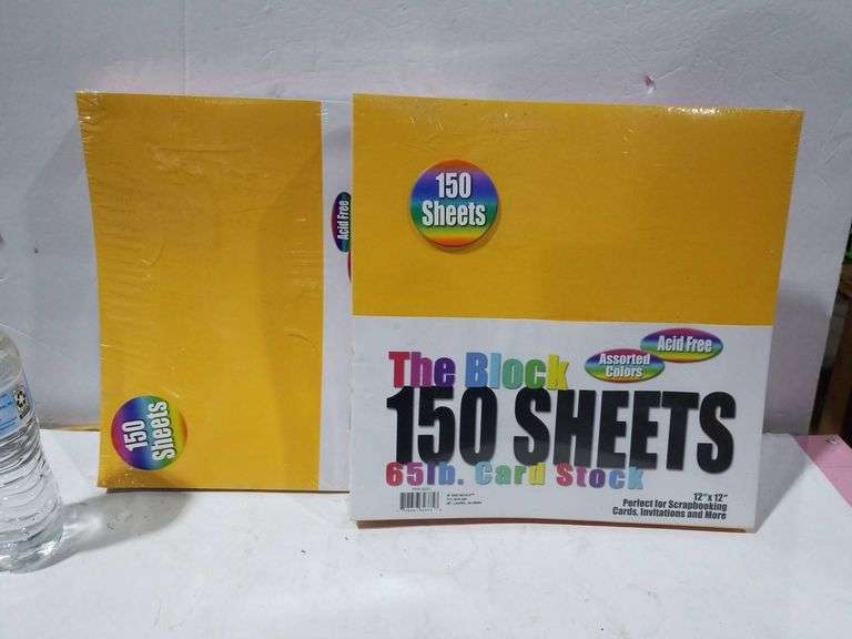 2 Packs of 150-Sheet 65 lb Card Stock Assorted Colors - Trice Auctions