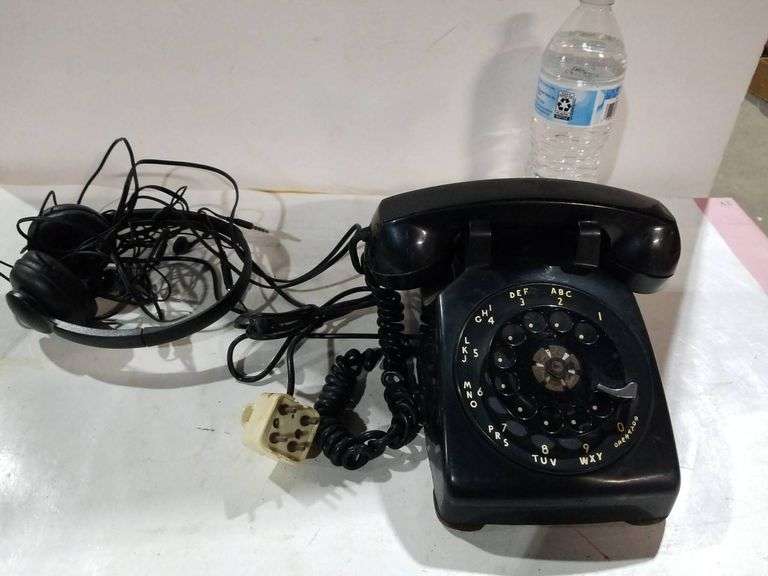 Black Rotary Dial Telephone with Accessories - Trice Auctions