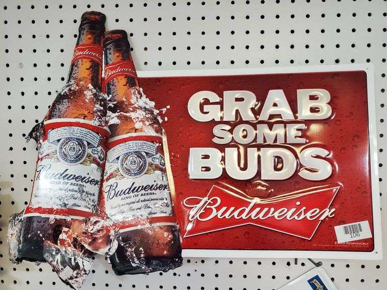 2011 Budweiser ‘Grab Some Buds’ Advertising Sign - Trice Auctions