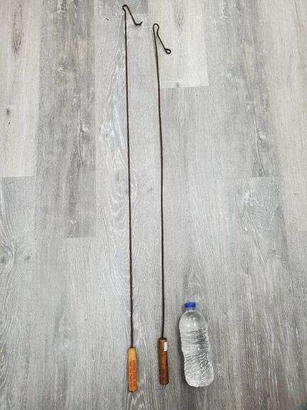 Two Metal Livestock Prods with Advertising Handles - Trice Auctions