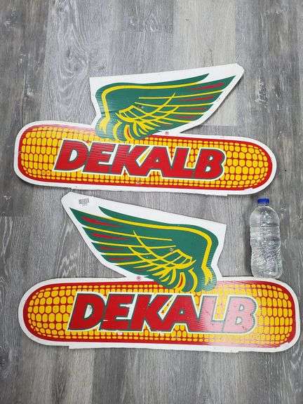 DeKalb Sign Panels Featuring Wing and Corn Design - Trice Auctions