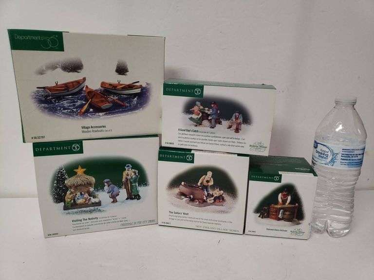 Department 56 Village Accessories and Figurines Lot with Nativity Set ...