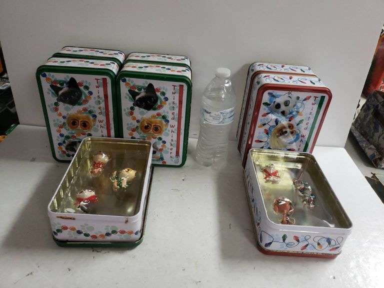 Decorative Tins with Animal-Themed Ornaments - Trice Auctions