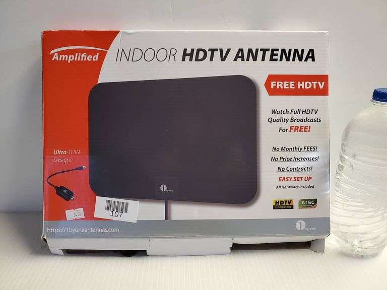 Amplified Indoor HDTV Antenna with Free HDTV Access - Trice Auctions