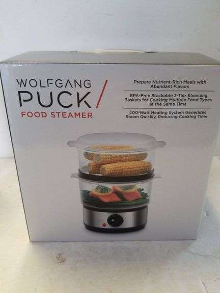 Wolfgang Puck Food Steamer With BPA-Free Stackable Tiers - Trice Auctions