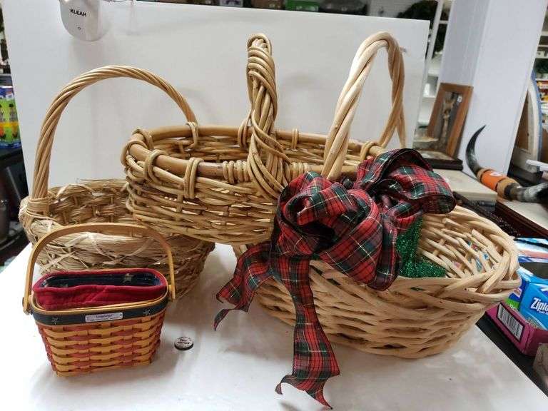 Collection of Wicker and Longaberger Baskets - Trice Auctions