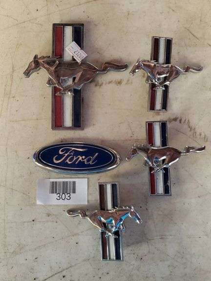 Collection of Ford Mustang Logos and Ford Emblem Badges - Trice Auctions