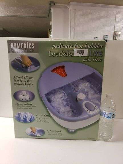 Homedics Pedicure Foot Bubbler FootSalon Luxe With Heat, Appears New ...