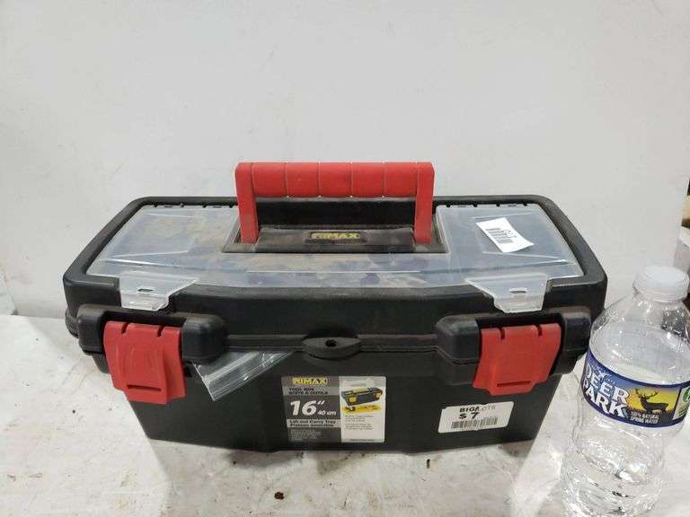 Black And Red Tool Box with Assorted Contents - Trice Auctions