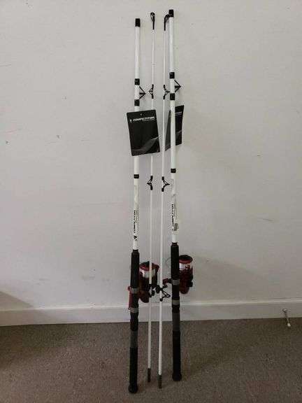 Lot of 2 Competitor Spinning Combo Fishing Rod and Reel Sets - Trice ...