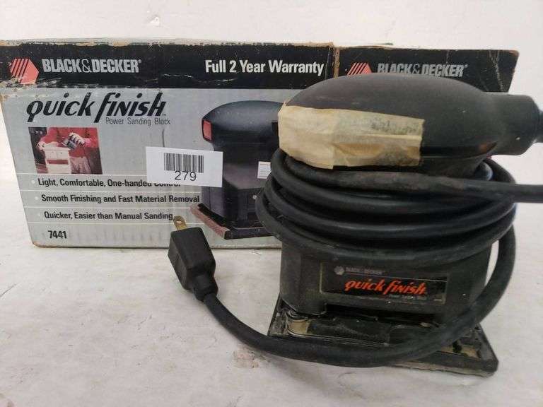 Black & Decker Quick Finish Power Sander Model 7441 with Cord - Trice ...
