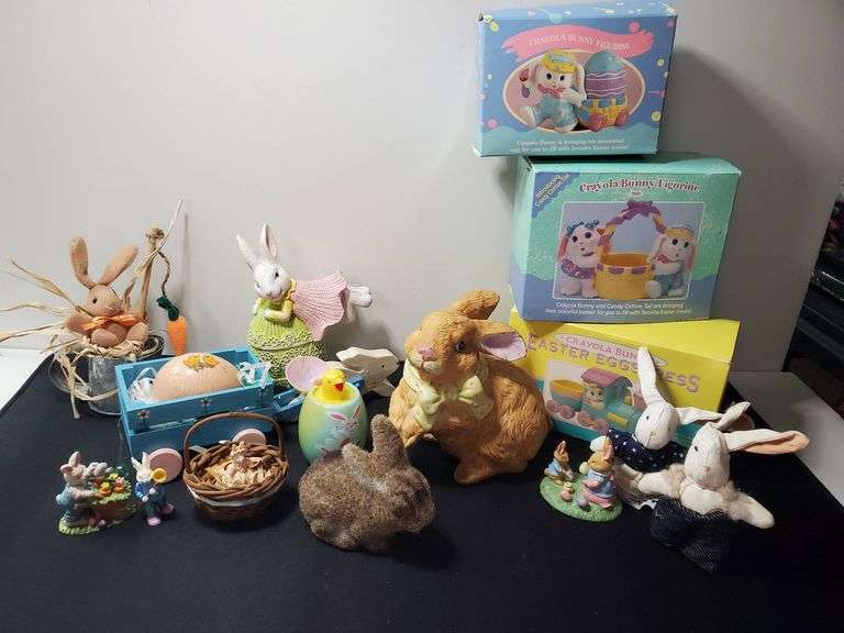 Large Easter Lot Featuring Bunny Figurines, Decor, and Collectibles ...