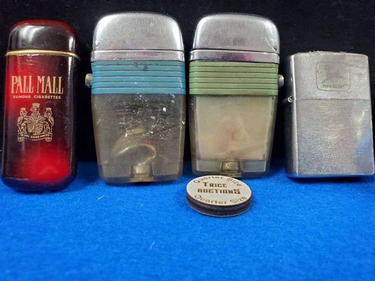 Collection of 4 Assorted Cigarette Lighters Including John Deere and ...