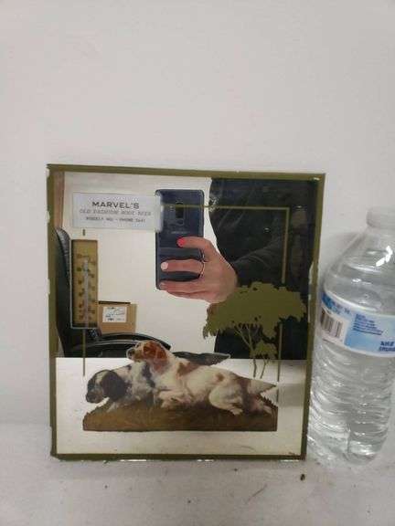 Marvel’s Root Beer Mirror Thermometer Sign With Dogs – Ridgely, MD ...