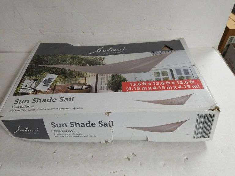 Belavi Sun Shade Sail Triangular 13.6 ft x 13.6 ft x 13.6 ft - Trice ...