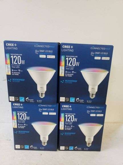 Set of 4 Cree Lighting Connected Max 120W Smart LED Bulbs - Trice Auctions
