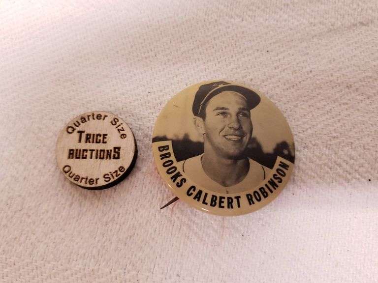 Vintage Brooks Calbert Robinson Pinback Button - Trice Auctions