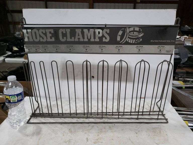 Curtis Industries Hose Clamps Rack With Labeling on Top - Trice Auctions