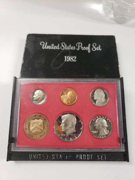 United States Mint 1982 Proof Set with Six Coins - Trice Auctions