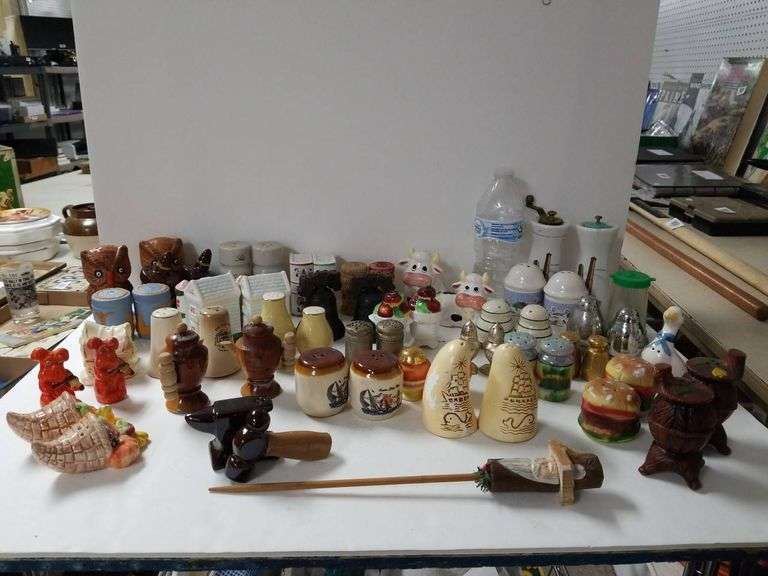 Collection of Assorted Salt and Pepper Shakers with Various Themes ...