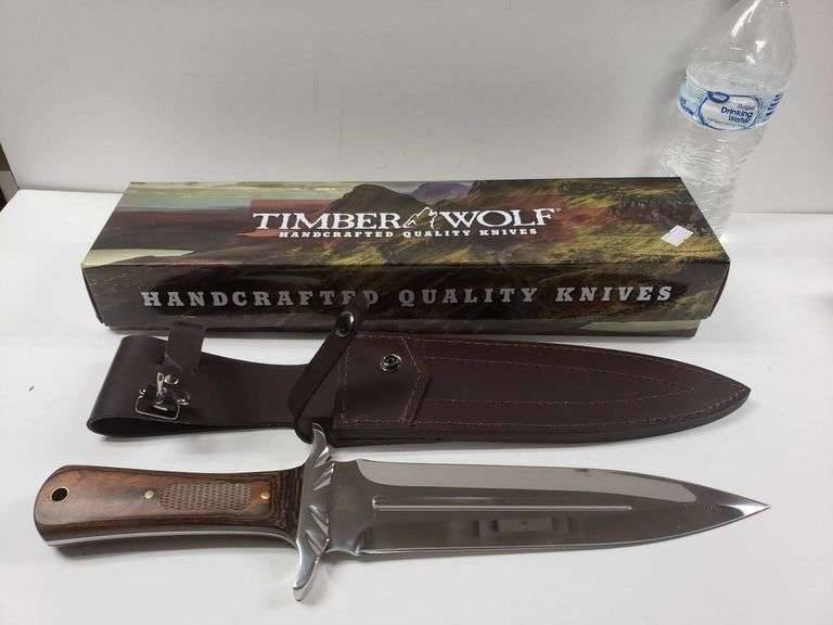 Timber Wolf Fixed Blade Knife With Sheath and Box - Trice Auctions