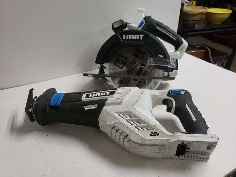 Hart 20V Cordless Circular Saw and Reciprocating Saw Tools - Trice Auctions